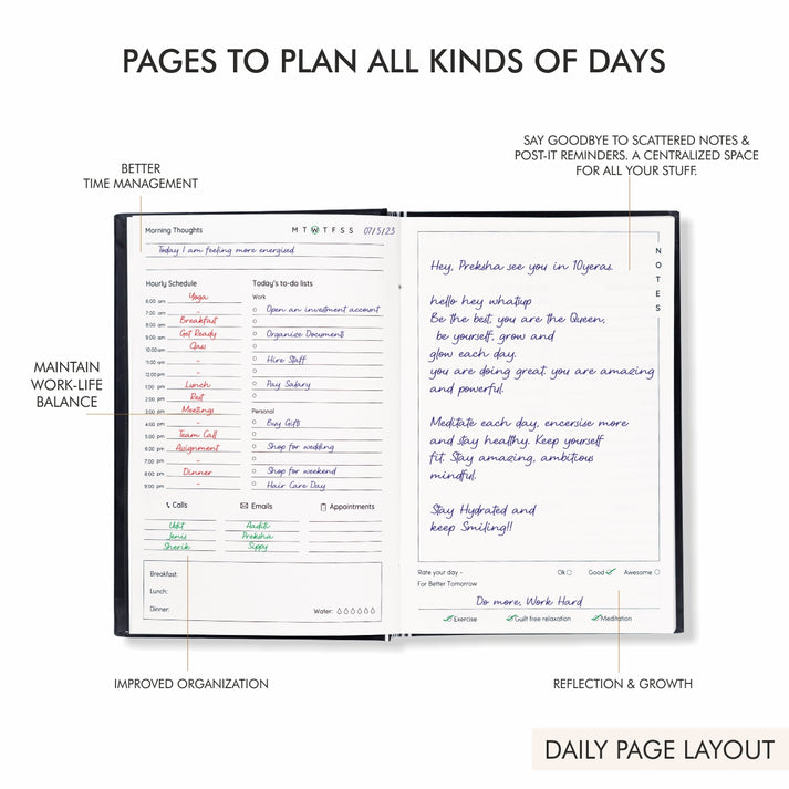 Big Dreams & Plans: Undated Daily Planner - Chaarpai