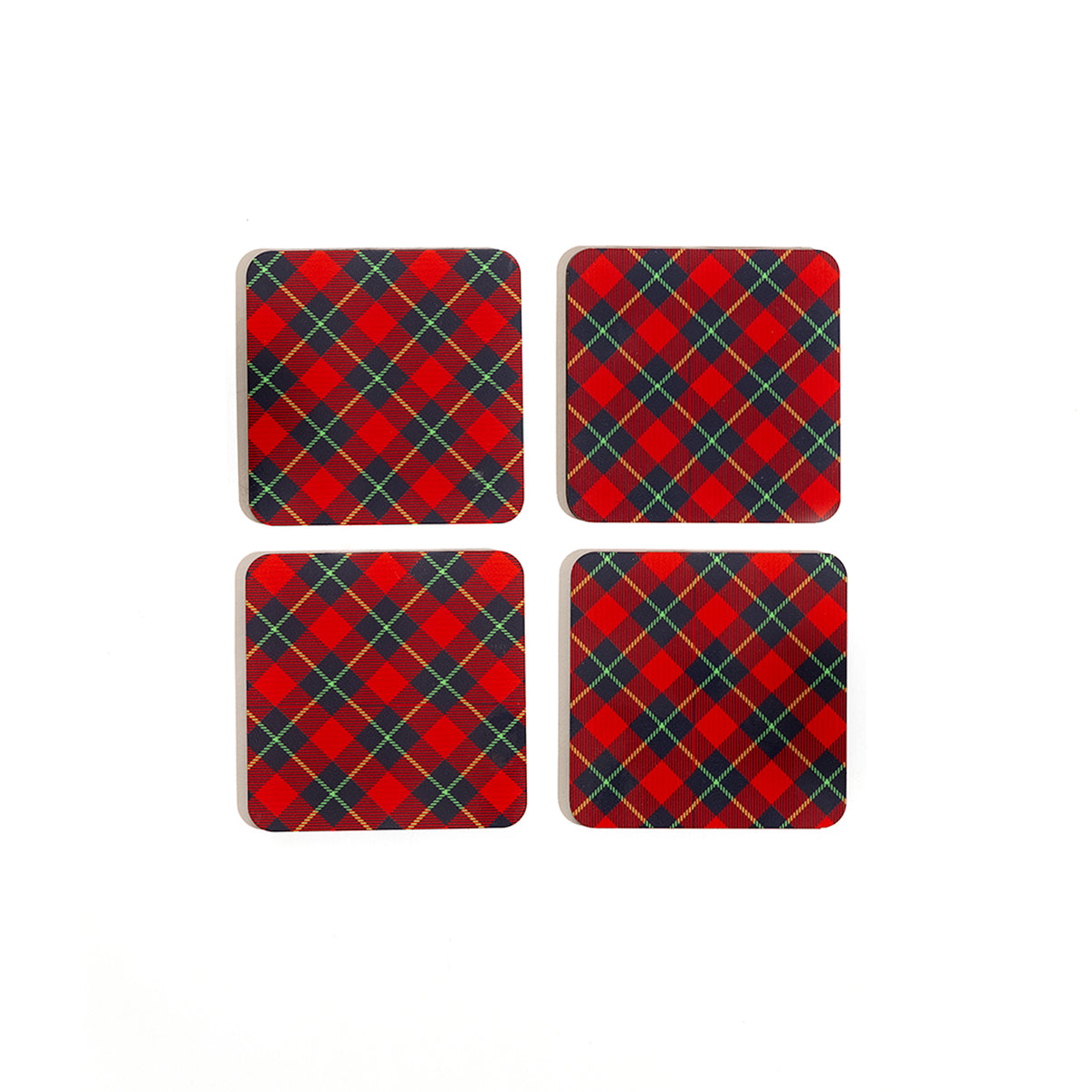 RED GINGHAM - COASTERS