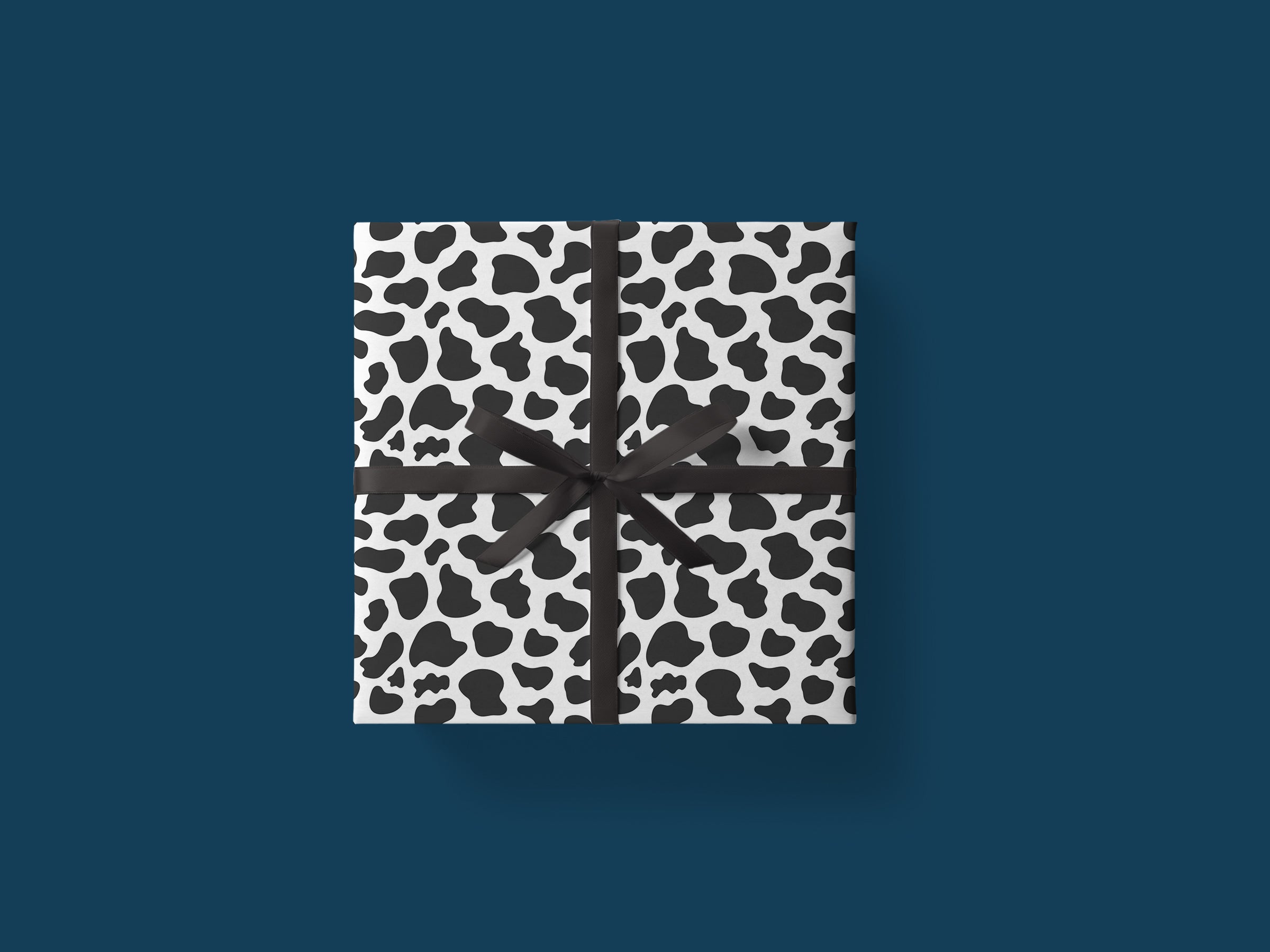 Black & White Cow Print - Gift Wrapping Paper (3 Sheets) | Chaarpai
