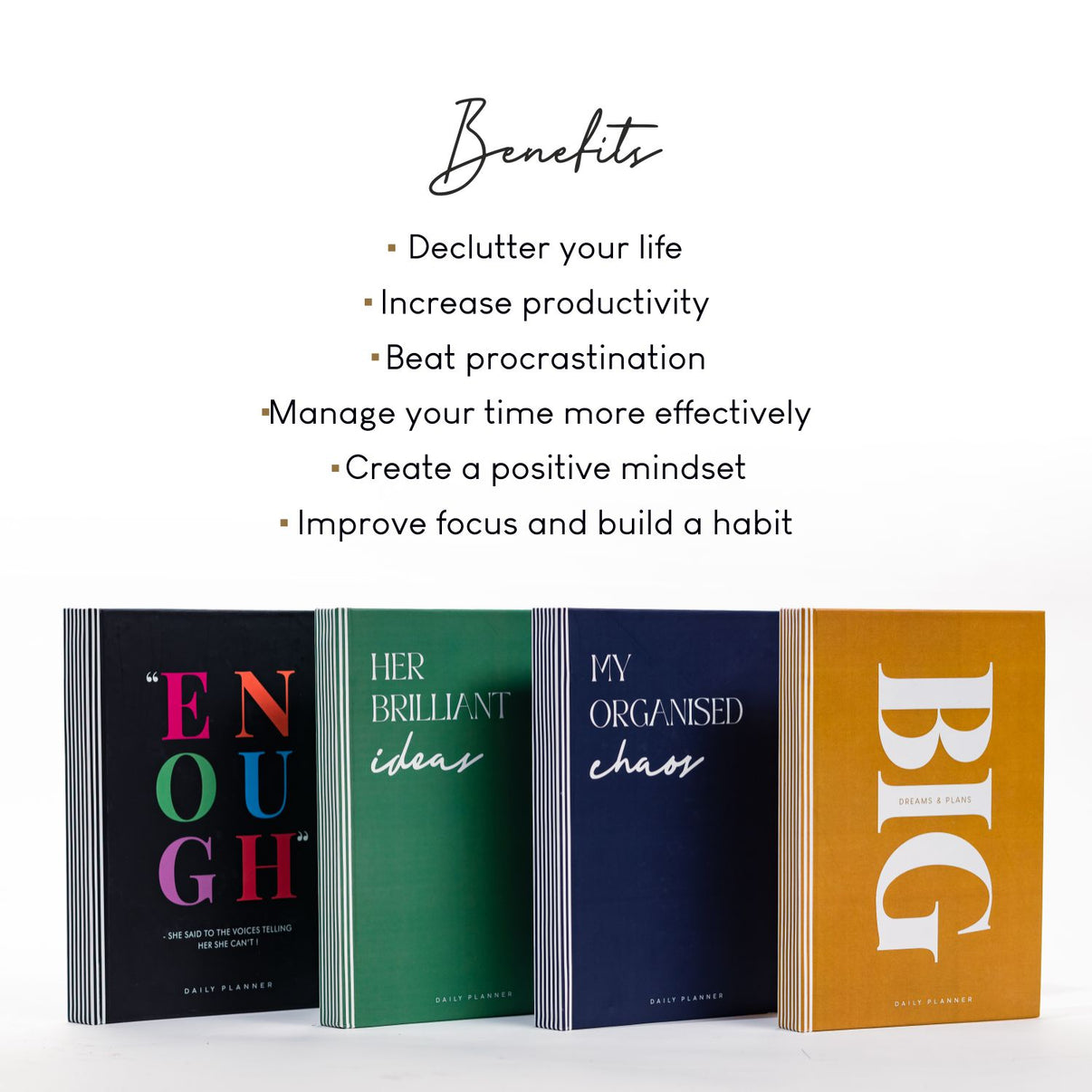 Big Dreams & Plans: Undated Daily Planner - Chaarpai